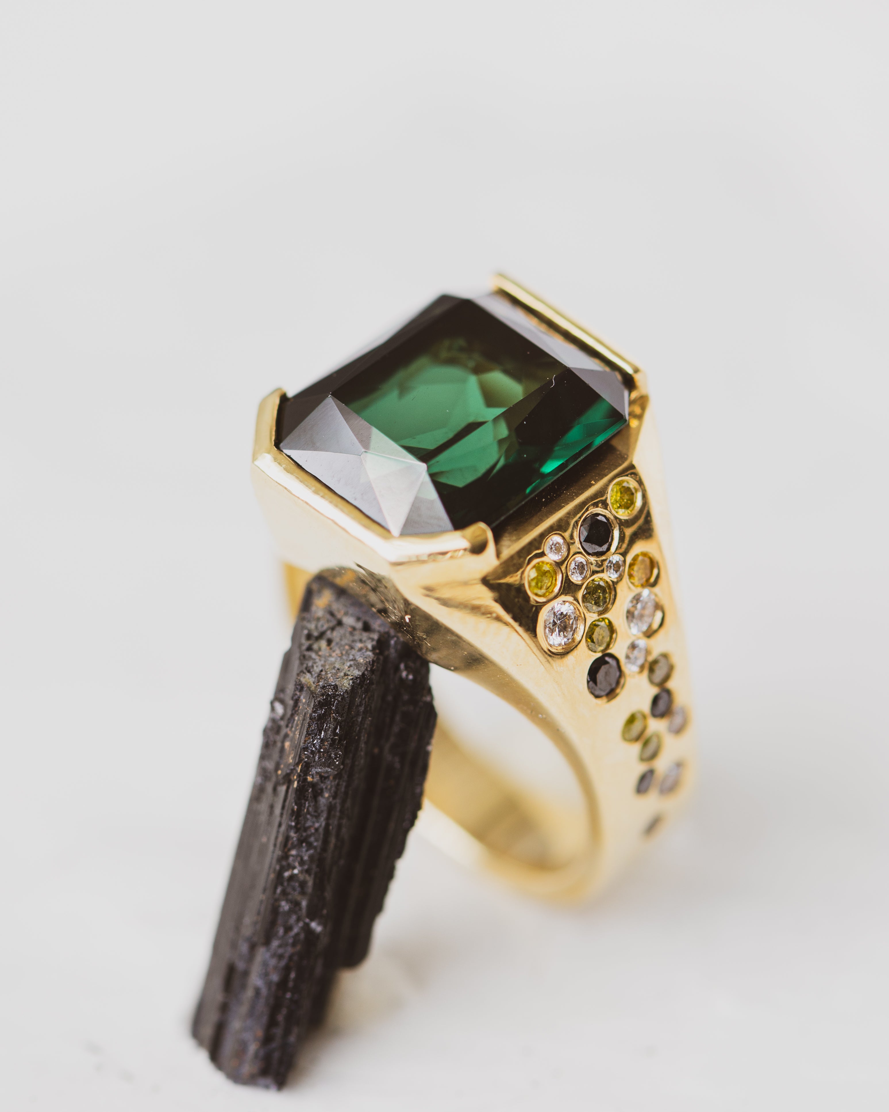 Tourmaline and Diamond Baron Ring – Dillon Rose