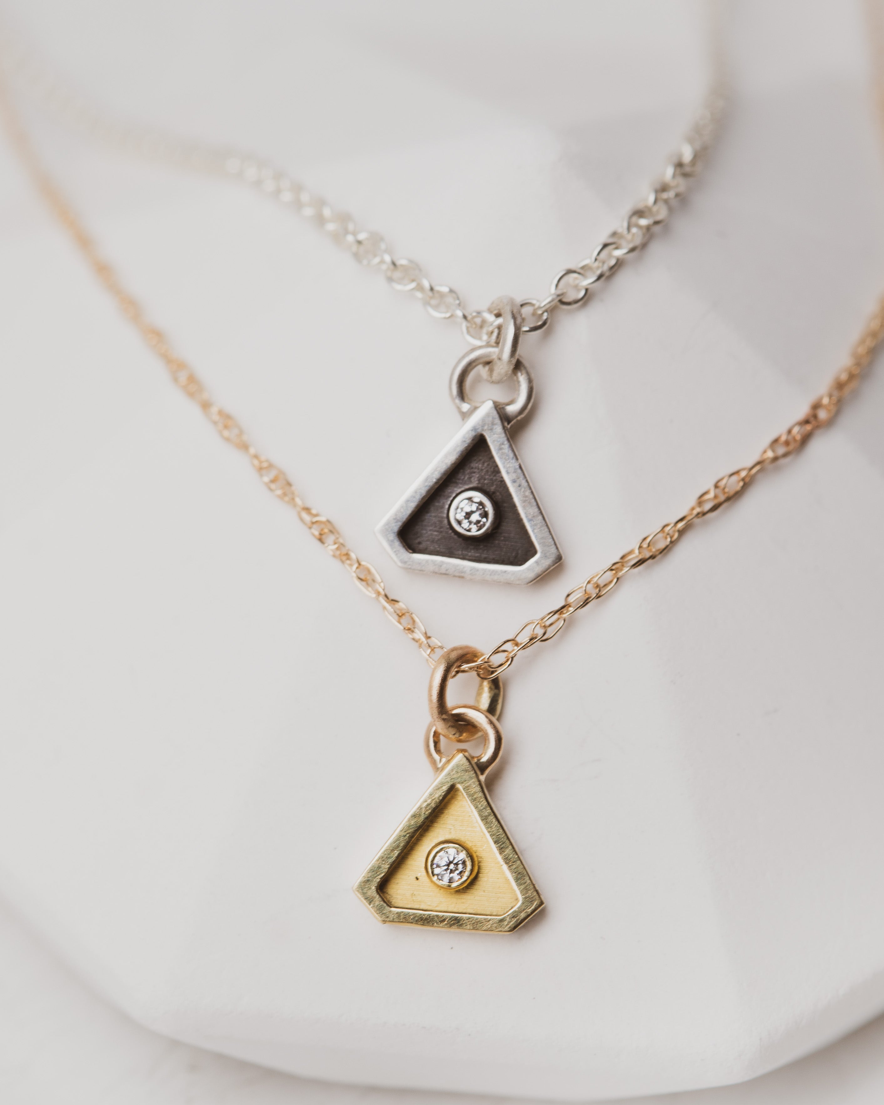 Dillon Rose Diamond Charm Necklaces