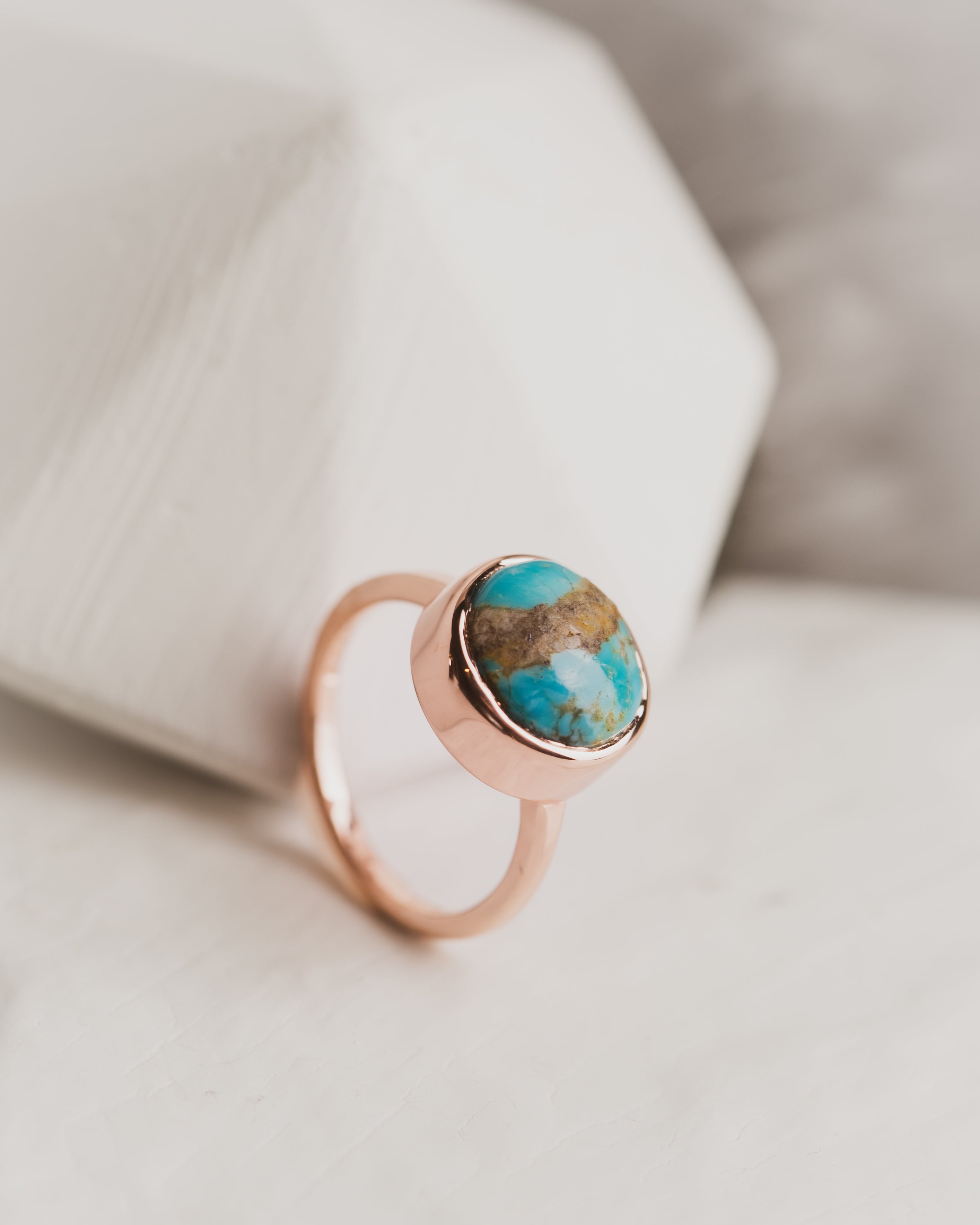 14K Rose Gold and Turquoise Ring – Dillon Rose